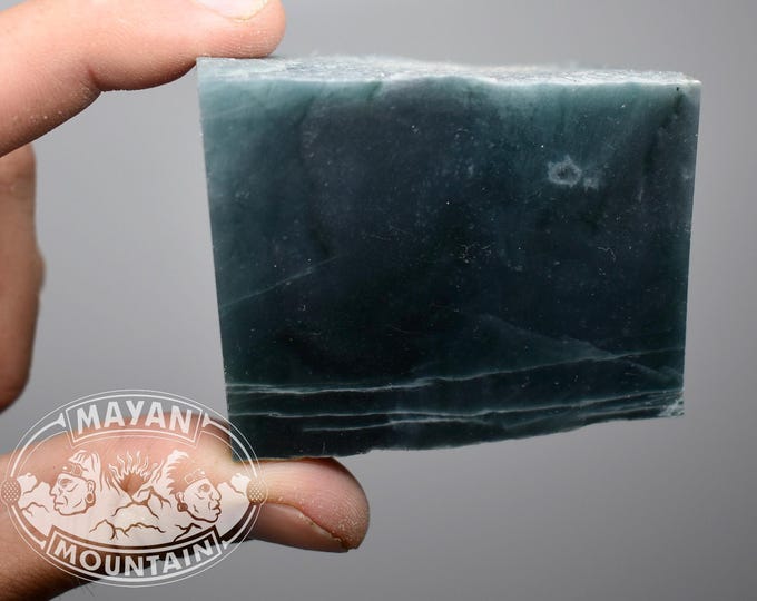 DARK BLUE BLOCK // Princesa Blue // Rough Jadeite Jade // Guatemalan ...