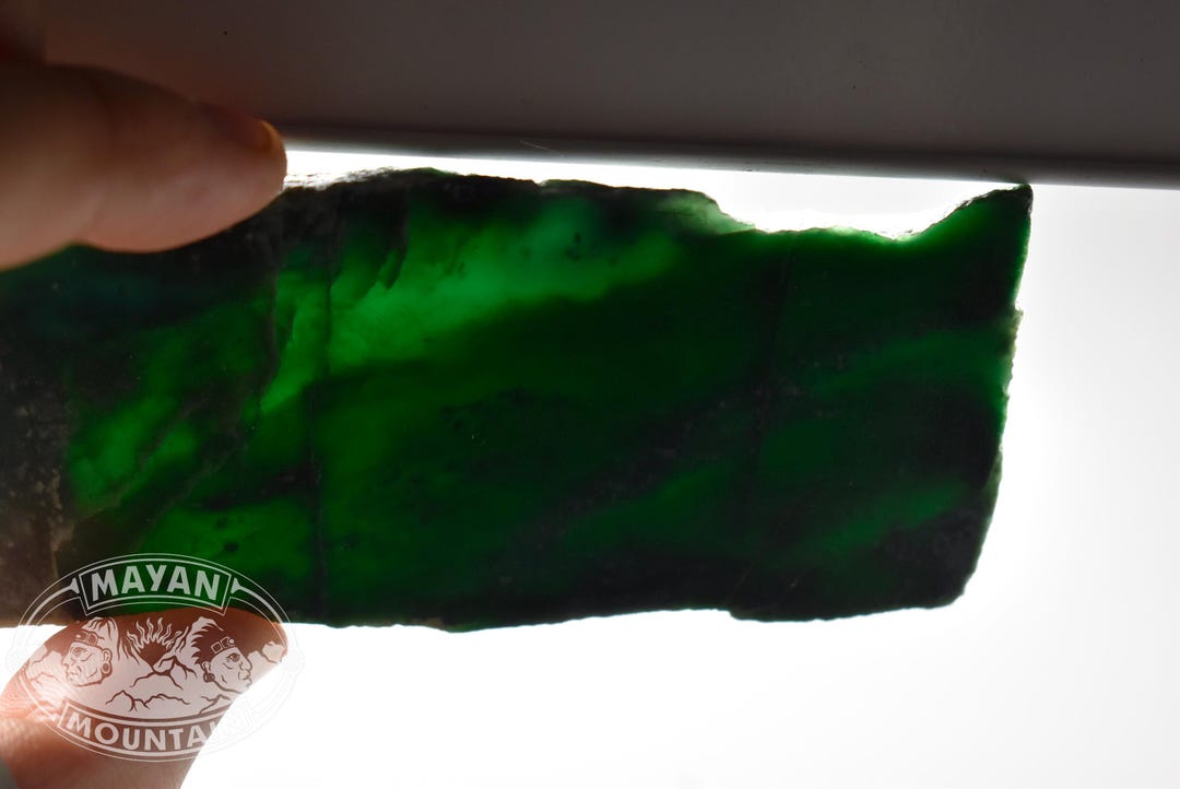 DARK BLUE W IMPERIAL Green! // Guatemalan Jadeite Jade Rough Slab ...