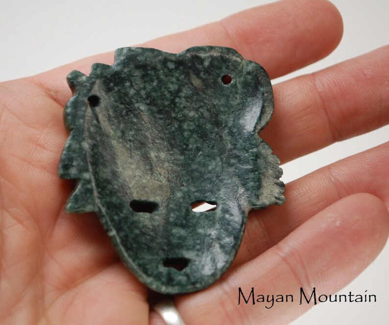 Mayan BURIAL MASK // Maya Face // JADEITE Jade // Necklace - Etsy