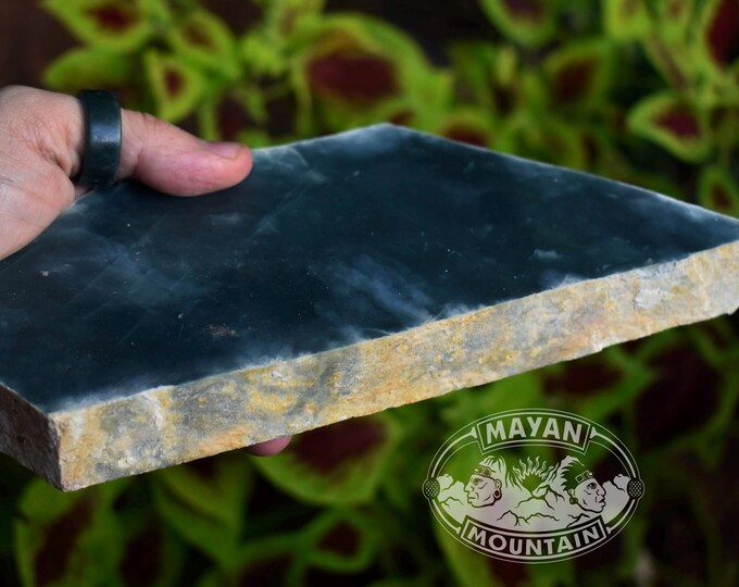 Thick Slab of Our 100 Lb Stone! // DARK TRANSLUCENT BLUE // Guatemalan ...