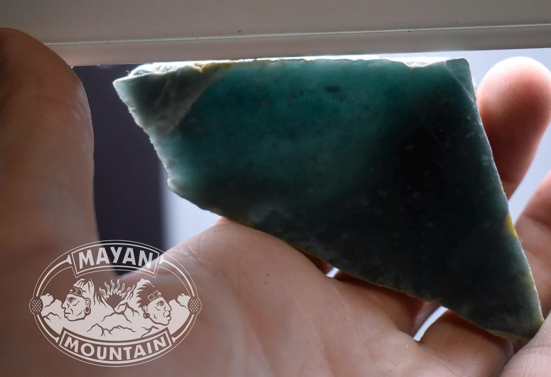 SNOWY BLUE SLAB// Princesa Blue // Rough Jadeite Jade // Guatemalan ...