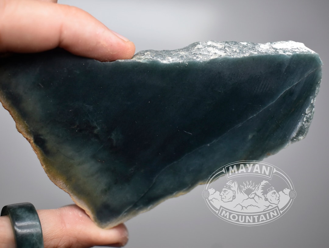 FLASH SALE: Dark BLUE // Rough Jadeite Jade Slab // Guatemalan ...