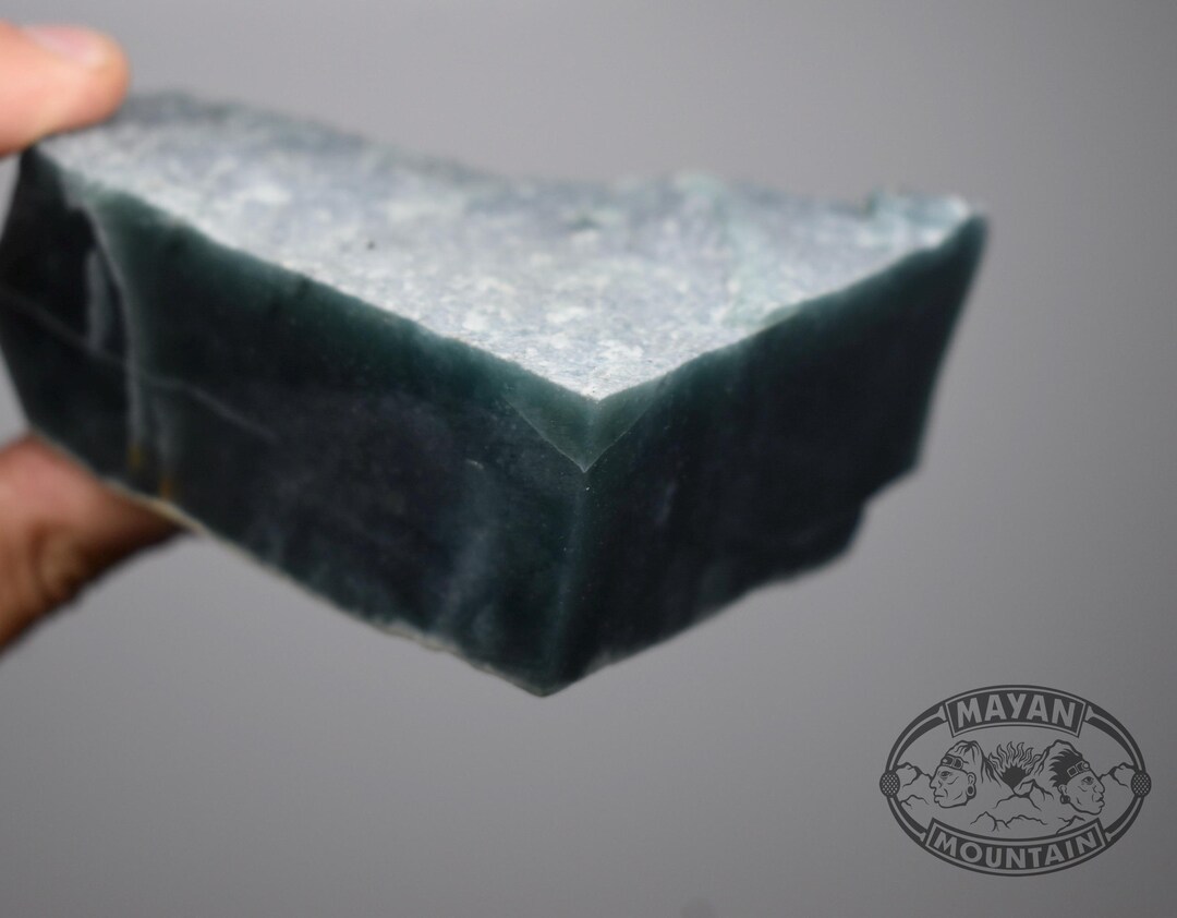 DARK SNOWY BLUE // Jade Chunk // Translucent Blue Jadeite Jade ...