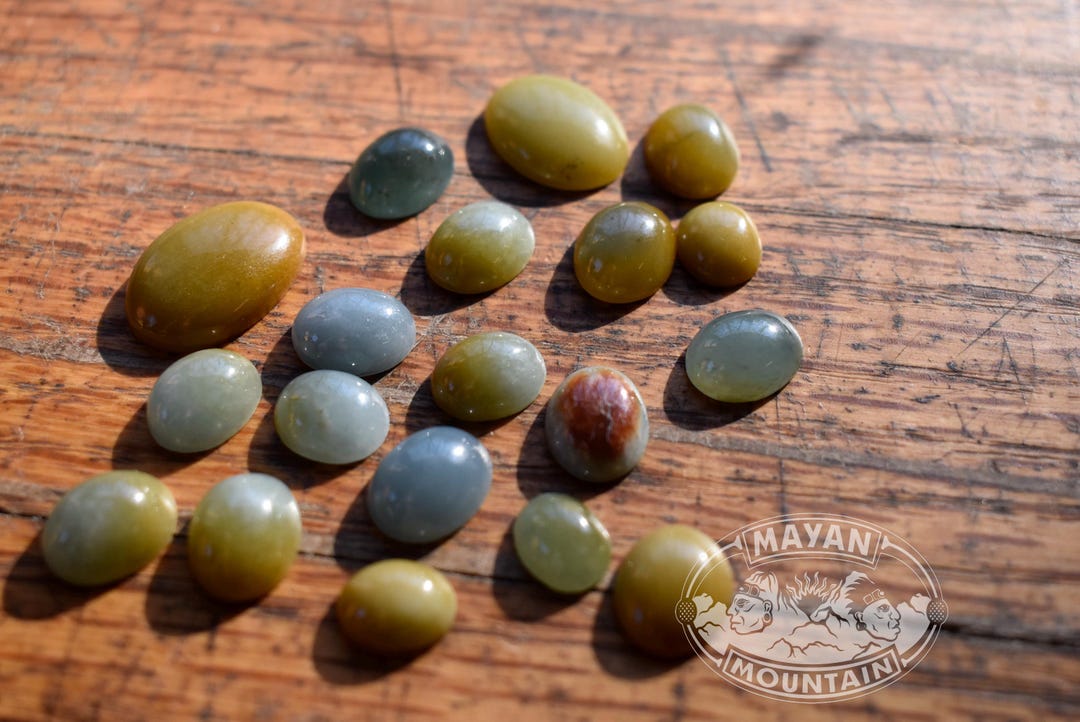 HUGE Rare CAB LOT!!! // Jadeite Jade // 20 Cabochon // Orange Blue ...