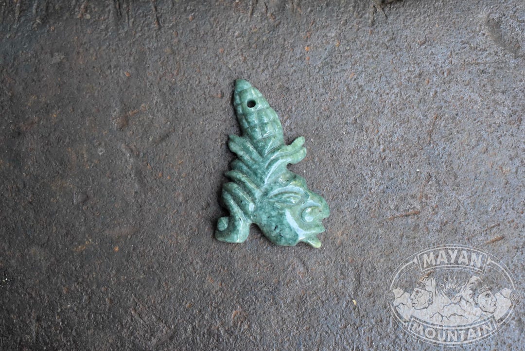 MAYAN SACRED CORN Headdress // Maya Face // Jadeite Jade // Necklace ...