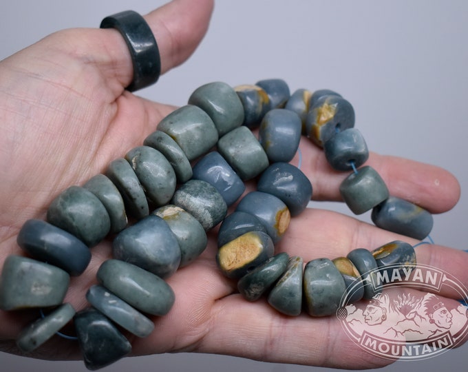 FULL STRAND! // HUGE Ancient Artifact Looking Guatemalan Jadeite Jade ...