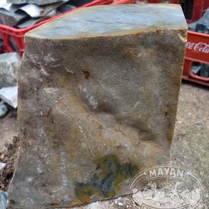 HUGE 32 Lb BLOCK!!! // Rough Jadeite Jade // Blue Grey & Orange ...