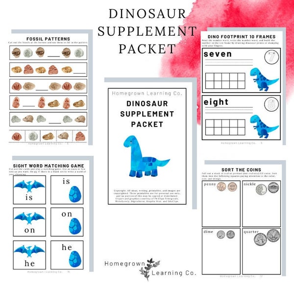 Dinosaur Clothespin Puppets Printable Toddler Animal Paper Toys ...