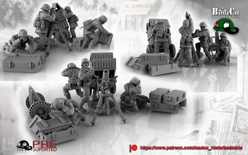 German Luftwaffe Heavy Mortar Squad for 28mm WW2 Wargaming - Etsy