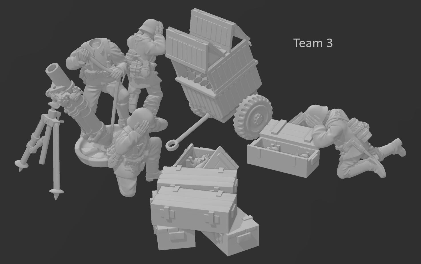 German Luftwaffe Heavy Mortar Squad for 28mm WW2 Wargaming - Etsy