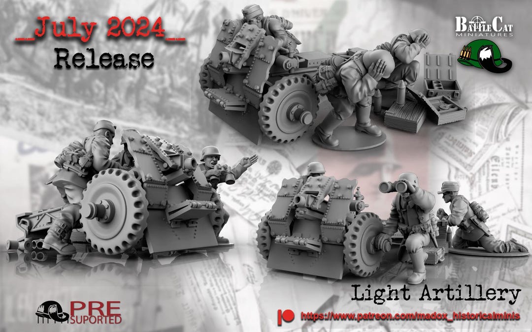 German Luftwaffe Light Artillery Squad for 28mm WW2 Wargaming - Etsy
