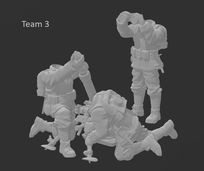 Greek Medium Mortar Squad for 28mm WW2 Wargaming - Etsy