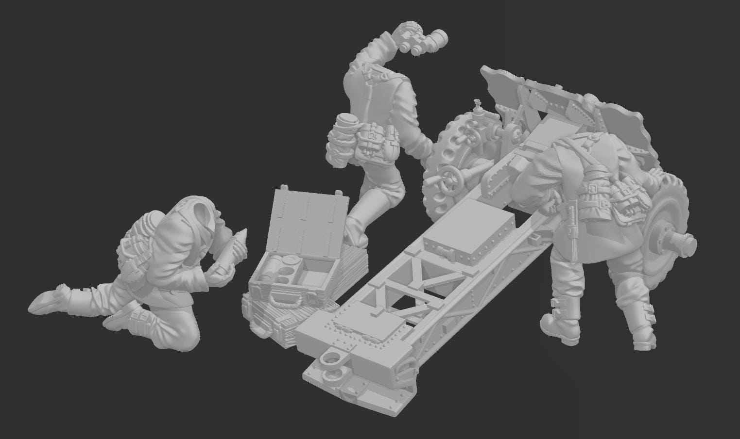 German Luftwaffe Light Artillery Squad for 28mm WW2 Wargaming - Etsy