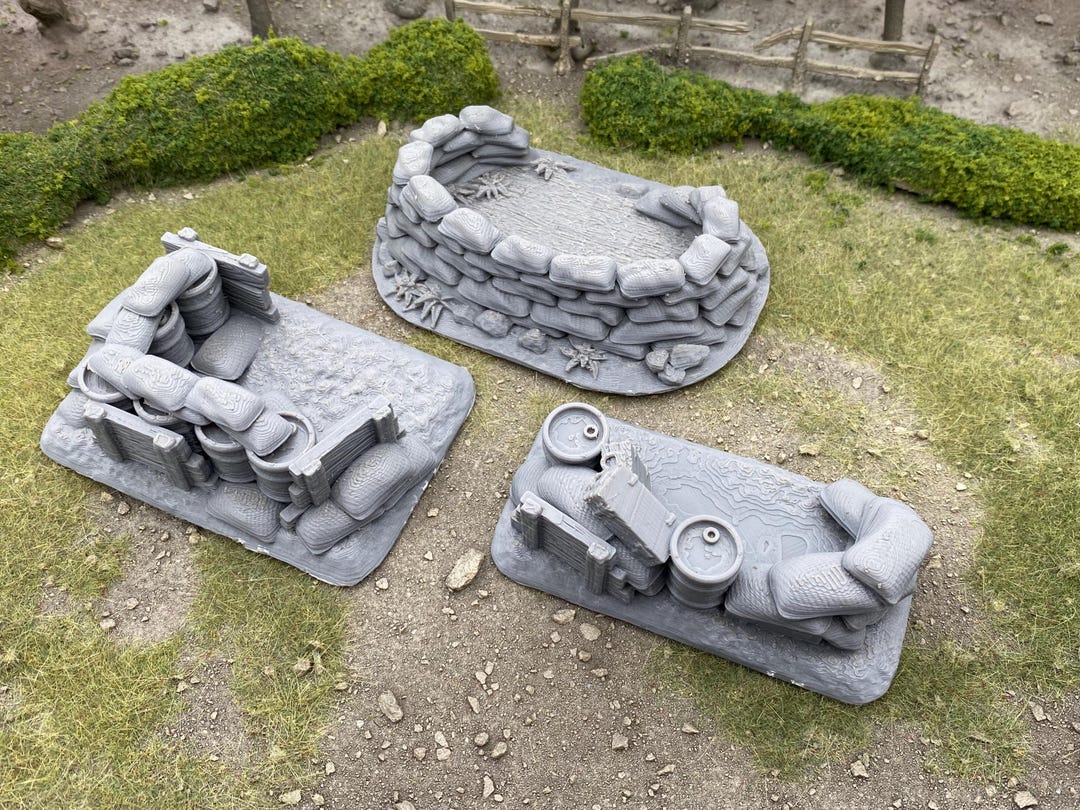 Small Jungle Fire Points/bunkers Scatter Terrain for 28mm Wargaming - Etsy
