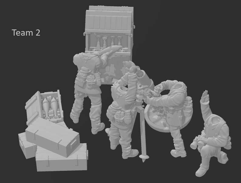 German Luftwaffe Heavy Mortar Squad for 28mm WW2 Wargaming - Etsy