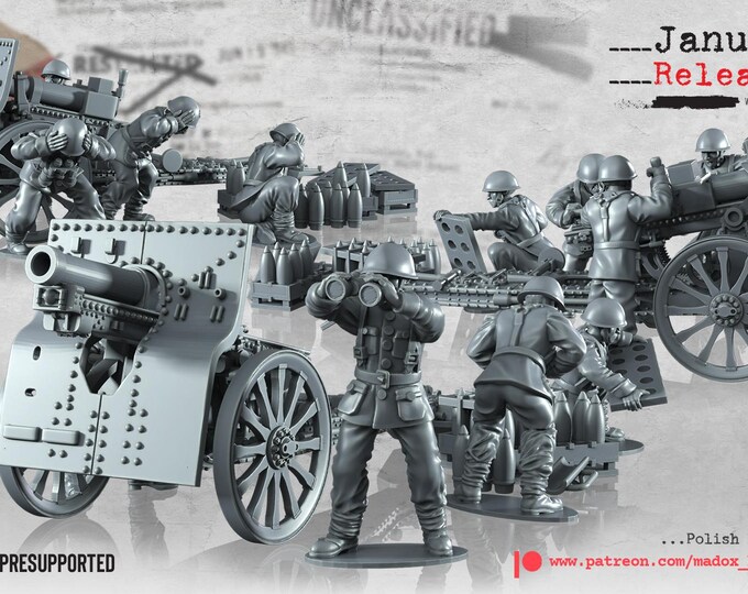 Polish Heavy Artillery Howitzer for 28mm WW2 Wargaming - Etsy