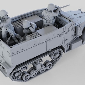US Army M4 Mortar Carrier Halftrack late Production for 28mm Wargaming ...