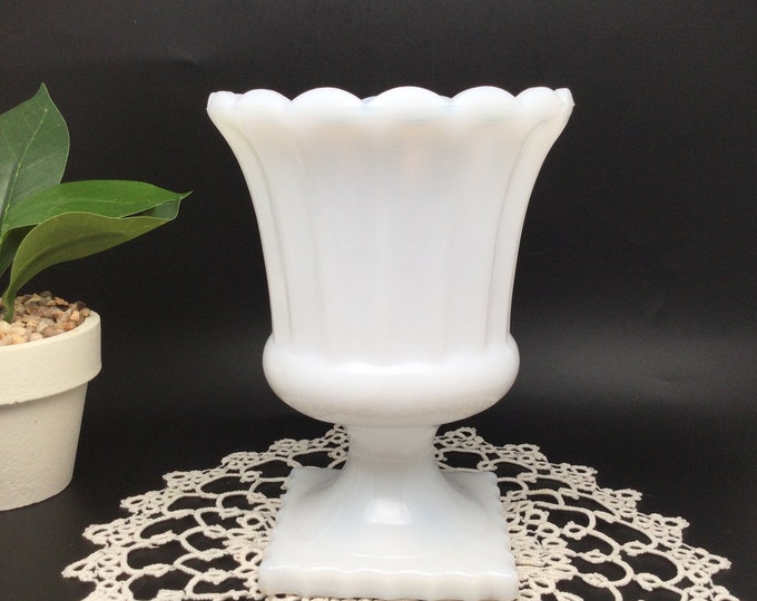 Vintage Milk Glass Footed Bowl White E.O. Brody Co MJ-46 J-2537 Compote ...