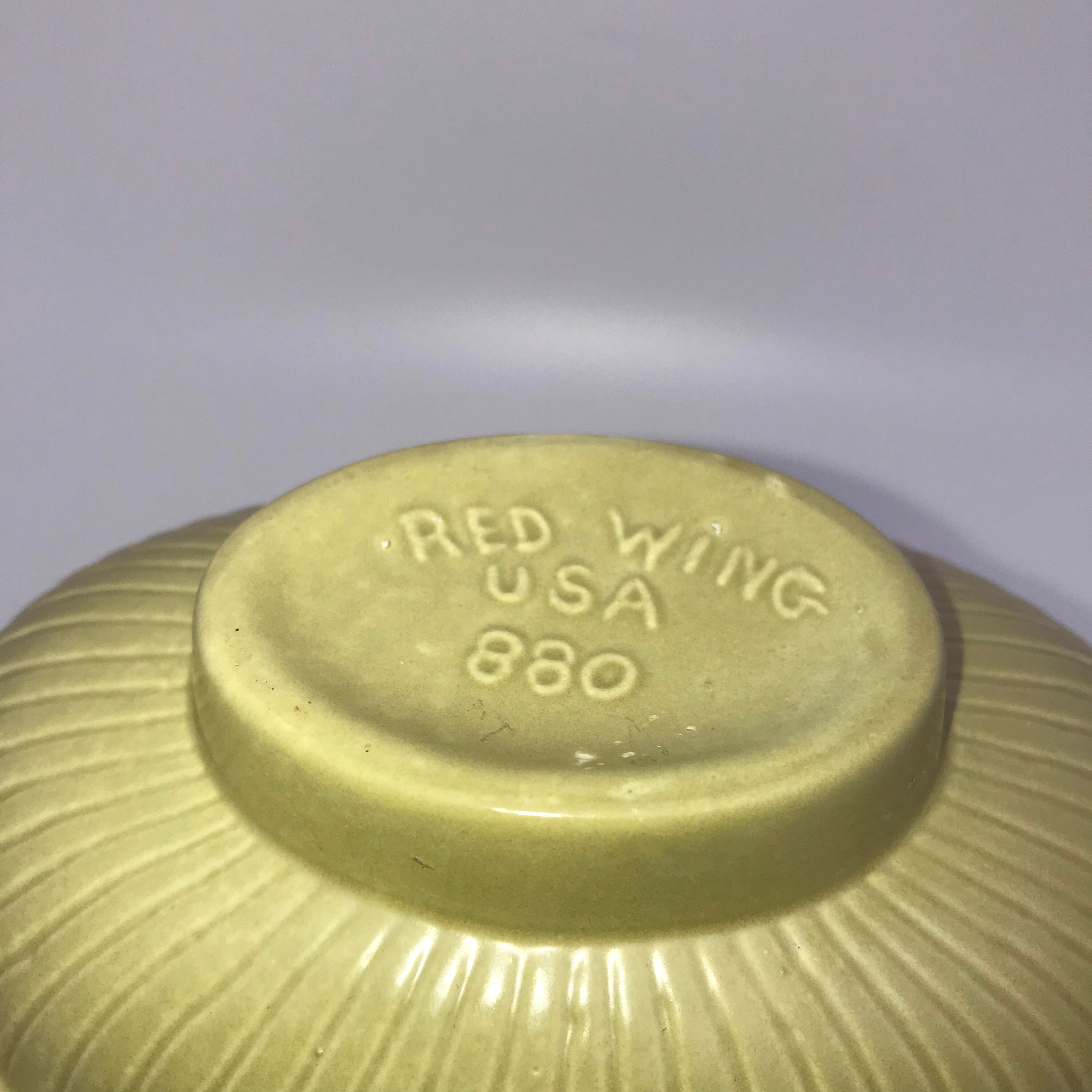 Vintage RED WING Pottery Planter Pot 2-tone Green Grecian - Etsy