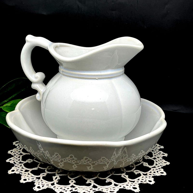 Pitcher and Bowl Set - Etsy