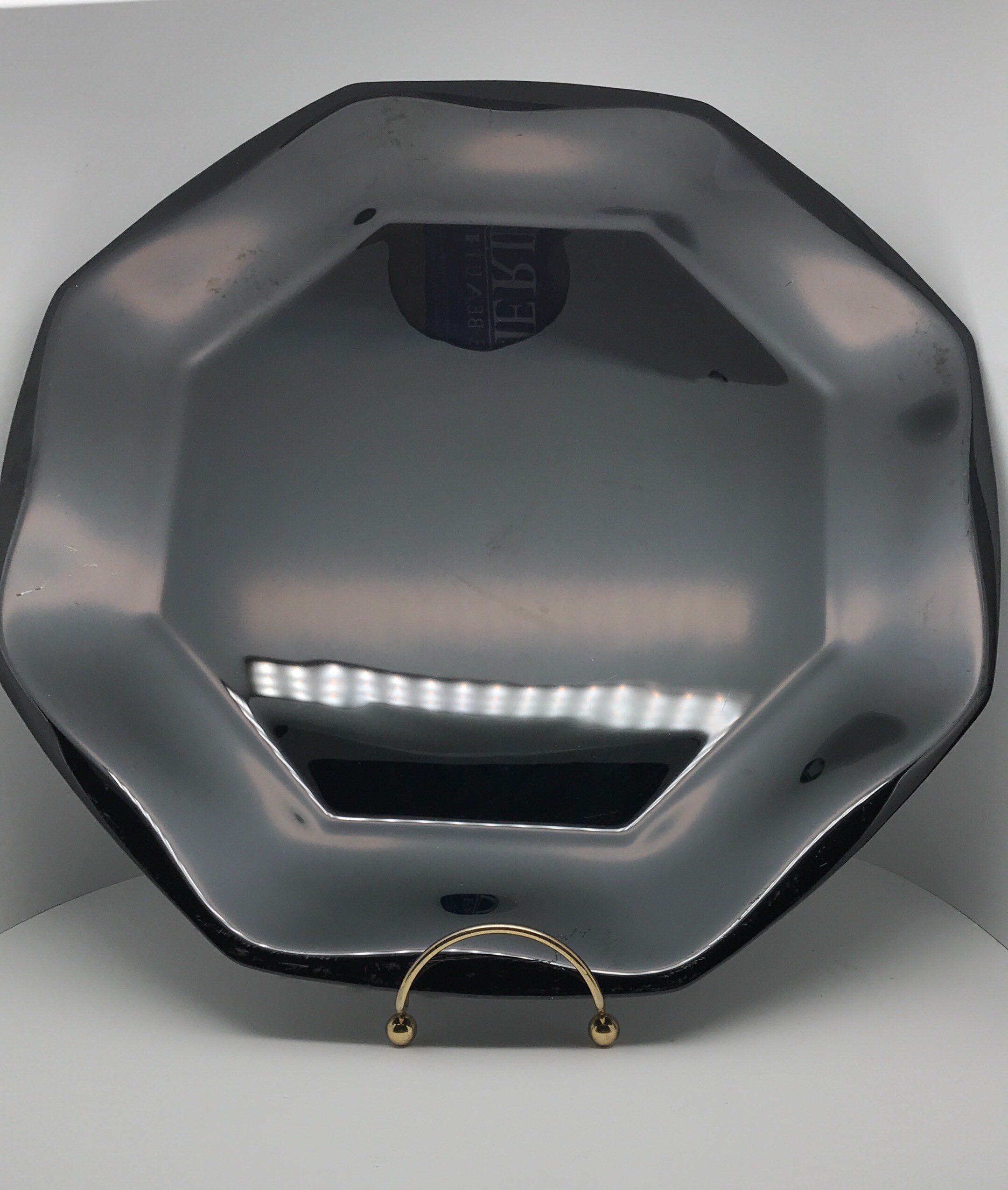 Vintage Arcoroc Octime Octagon Black Glass Large Serving Dish - Etsy