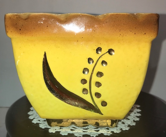 Vintage Ceramic Pottery Shafer 23K Gold Guaranteed Harvest - Etsy