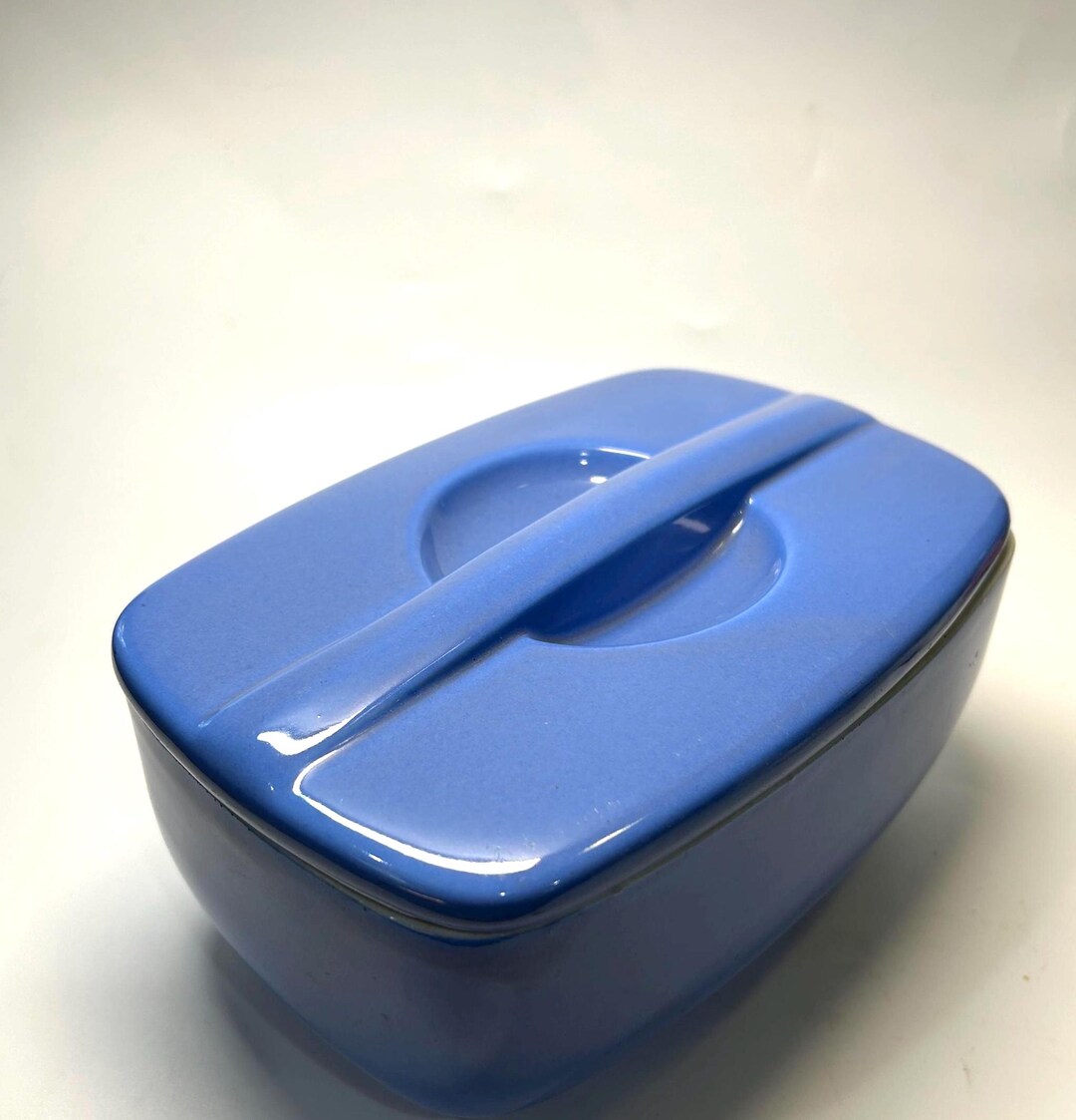 Vintage Hall China Montgomery Ward Delphinium Blue Rectangular Oven ...