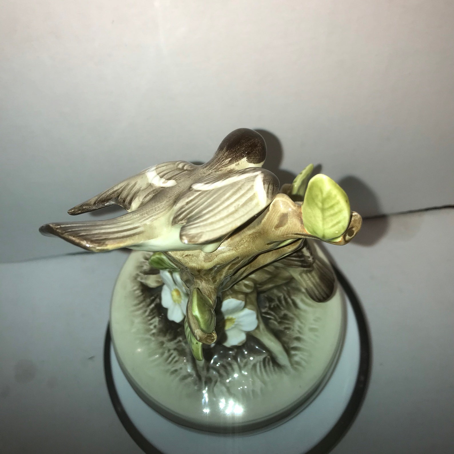 Vintage OTAGIRI 1979 Ceramic Two Birds Perched on a Tree With White ...