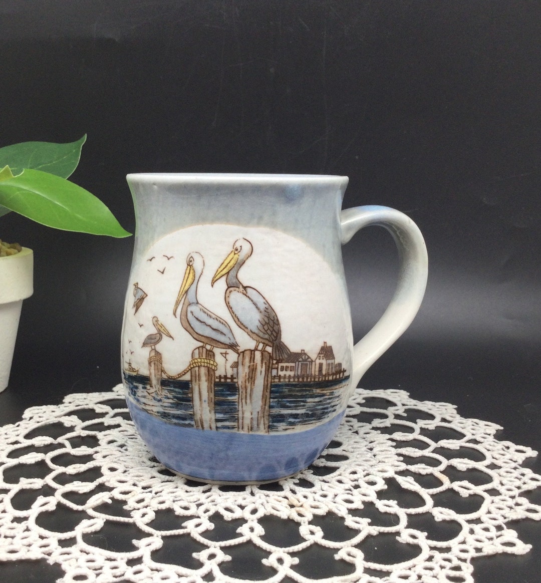 Vintage Singular Otagiri Nautical Seagull Coffee Mug Cup Stoneware Mug ...