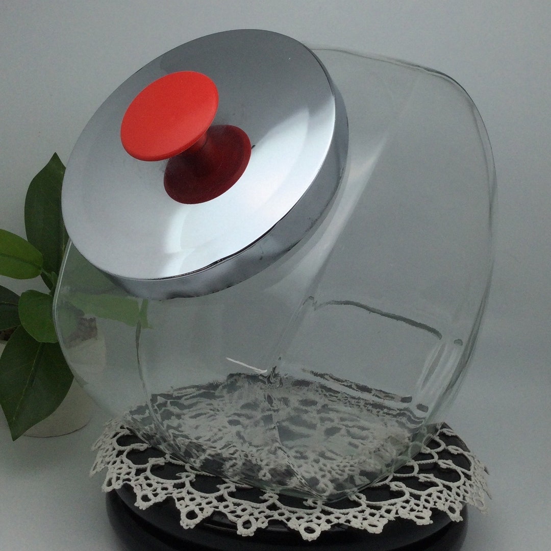 Vintage 1950s Tilted Glass General Store Candy Counter Jar Drug Store ...