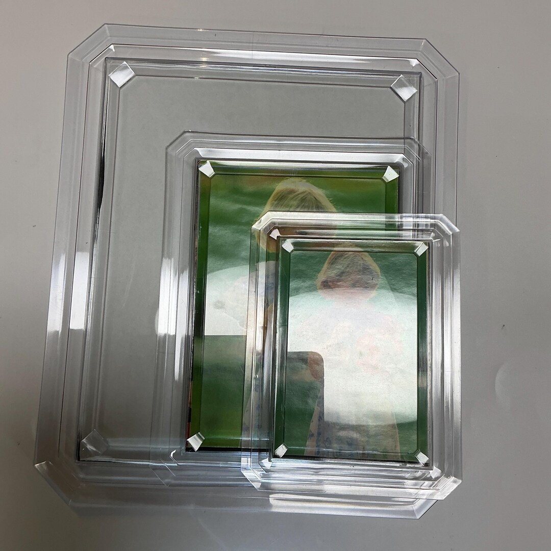 Vintage Art Deco Clear Plastic Photo Frames, Set of 3 - Etsy
