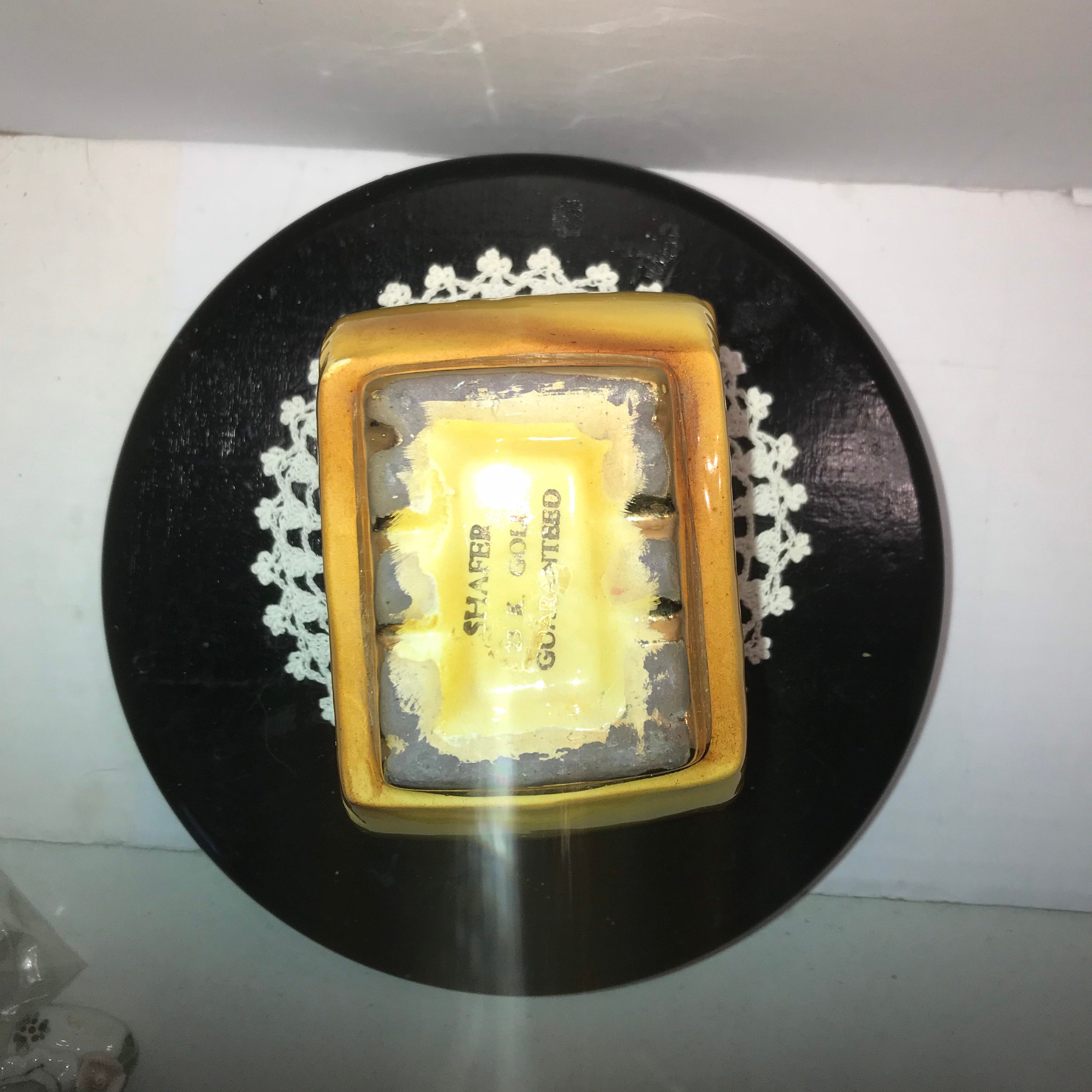 Vintage Ceramic Pottery Shafer 23K Gold Guaranteed Harvest | Etsy