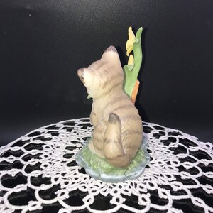Vintage Grayish Brown Tabby Cat Kitty Porcelain Bisque - Etsy