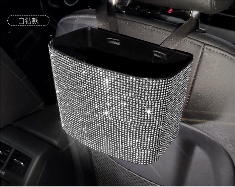 Luxury Bing Glitter Diamond Car Garbage Can Sparkle | Etsy