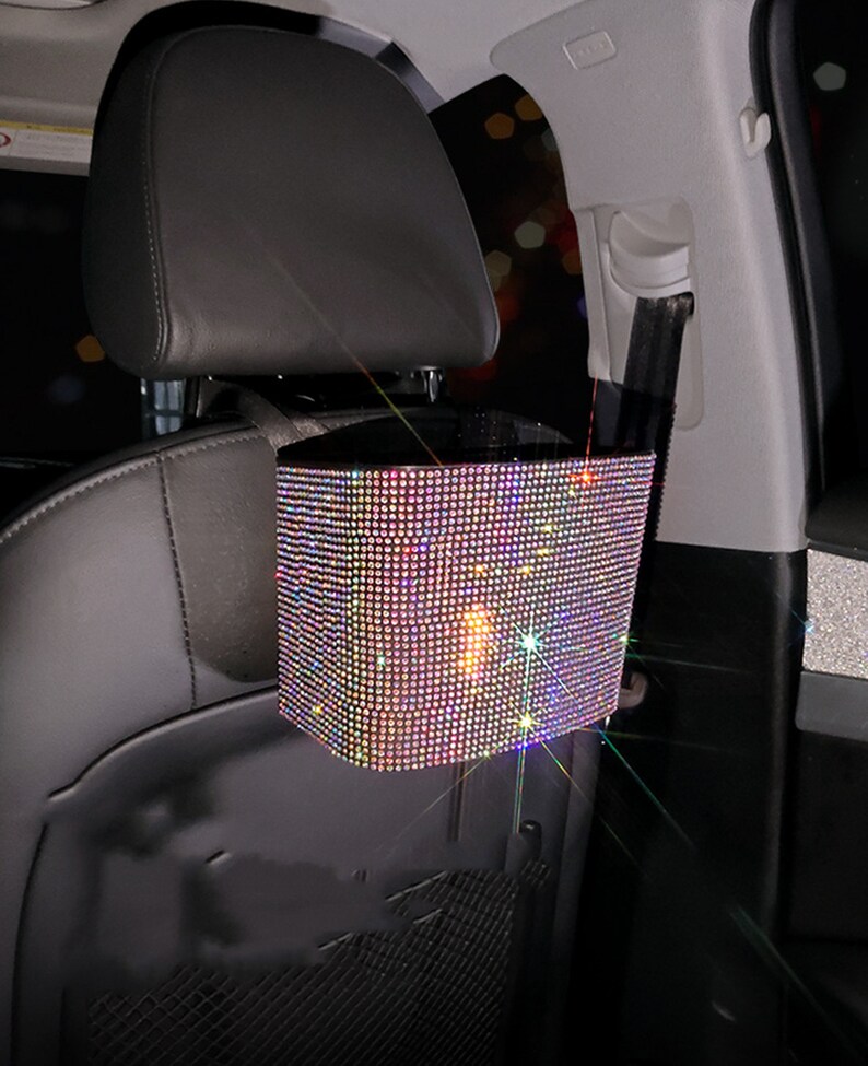 Luxury Bing Glitter Diamond Car Garbage Can Sparkle - Etsy