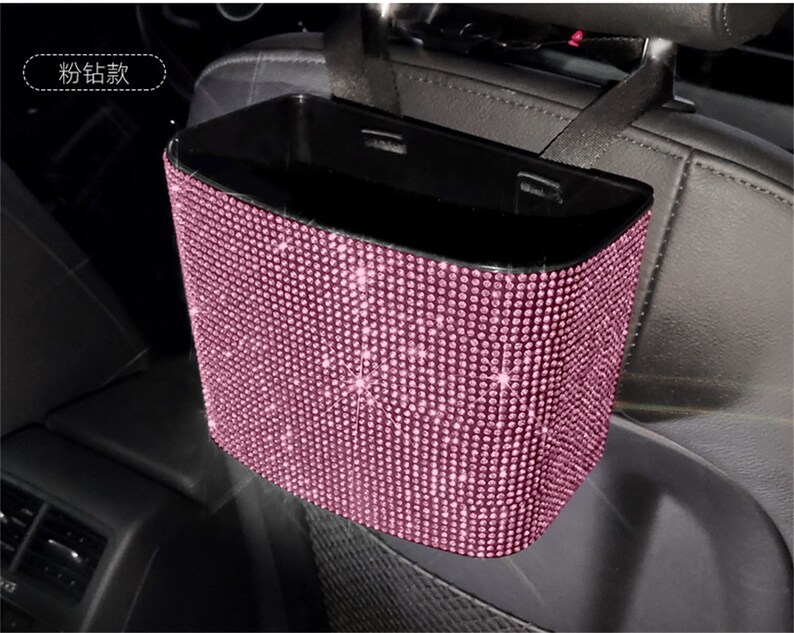 Luxury Bing Glitter Diamond Car Garbage Can Sparkle | Etsy