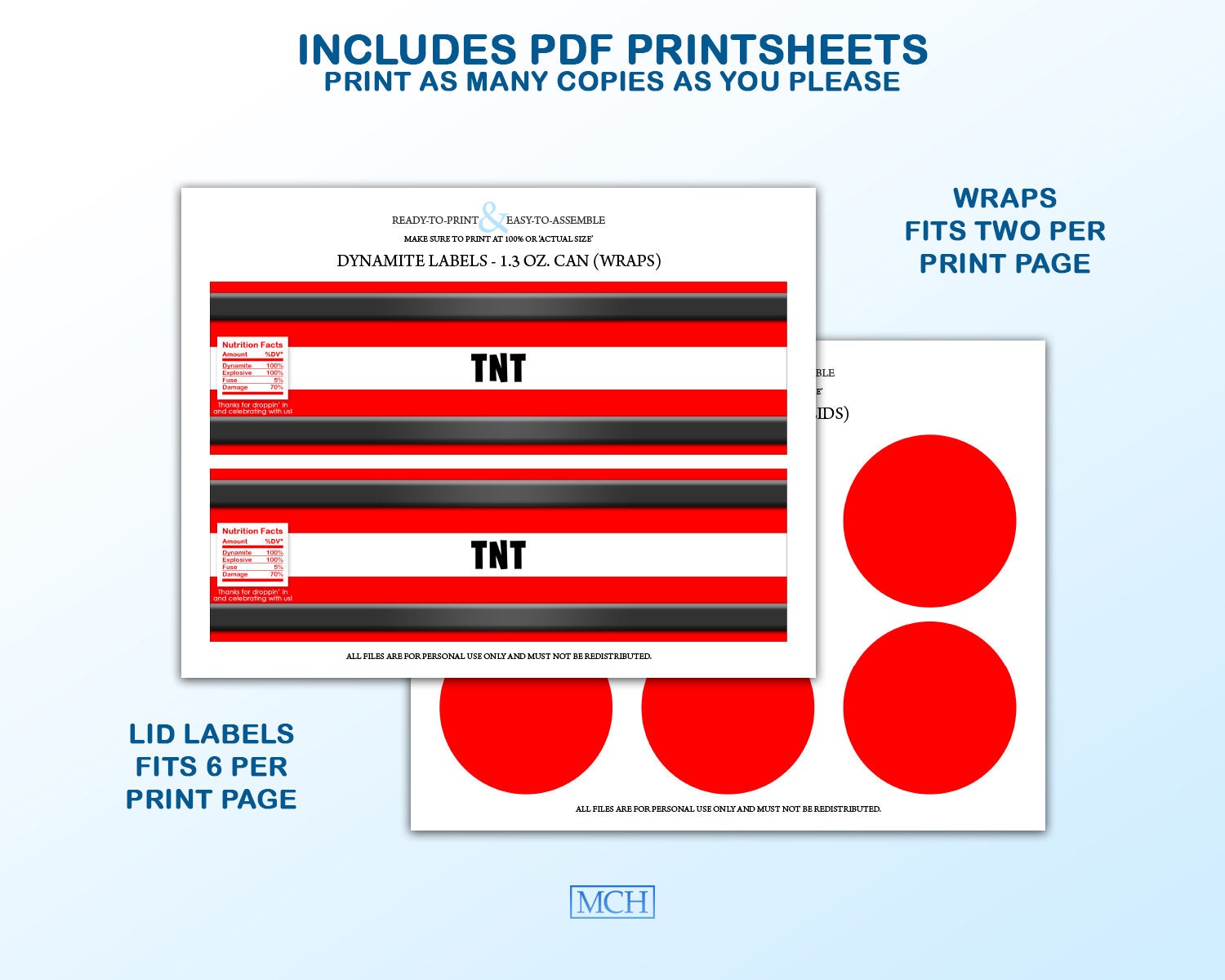 Gamer Dynamite TNT Chips 1.3 Oz Snack Can Labels Wrap Party | Etsy