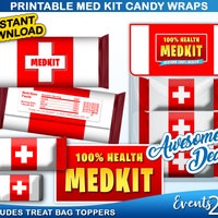 Medkit Wrappers, Health, Bandage, Printable, Paper Towel, Water Bottle ...