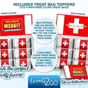 Gamer Med Kit Candy Bar Wrapper Labels, Treat Bag Party Favors ...