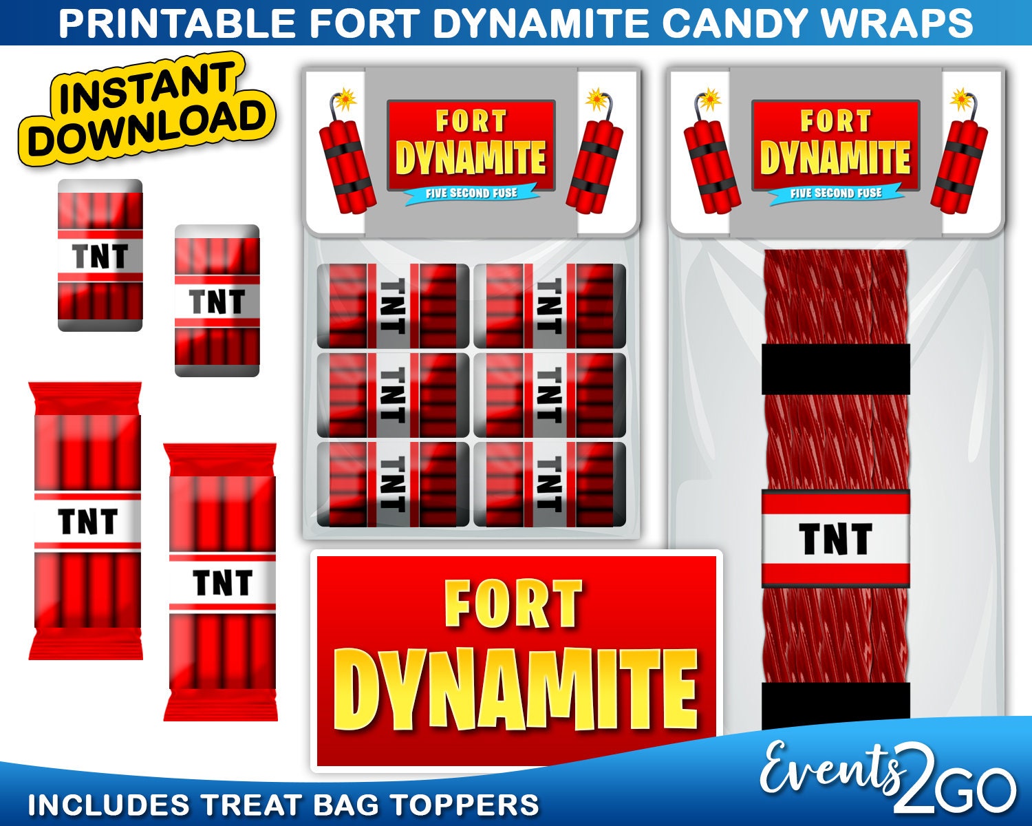 Gamer Dynamite TNT Candy Bar Wrapper Labels Treat Bag Party - Etsy ...