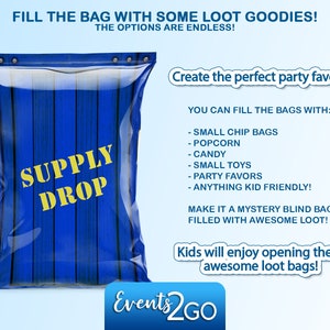 Gamer Drop Crate Chip Bag, Mystery Blind Loot Goody, Party Favor Blue ...
