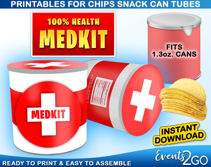 Gamer Med Kit Candy Bar Wrapper Labels, Treat Bag Party Favors ...