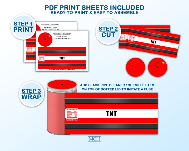 Gamer Dynamite TNT Chips 2.5 Oz Snack Can Labels Wrap Party | Etsy