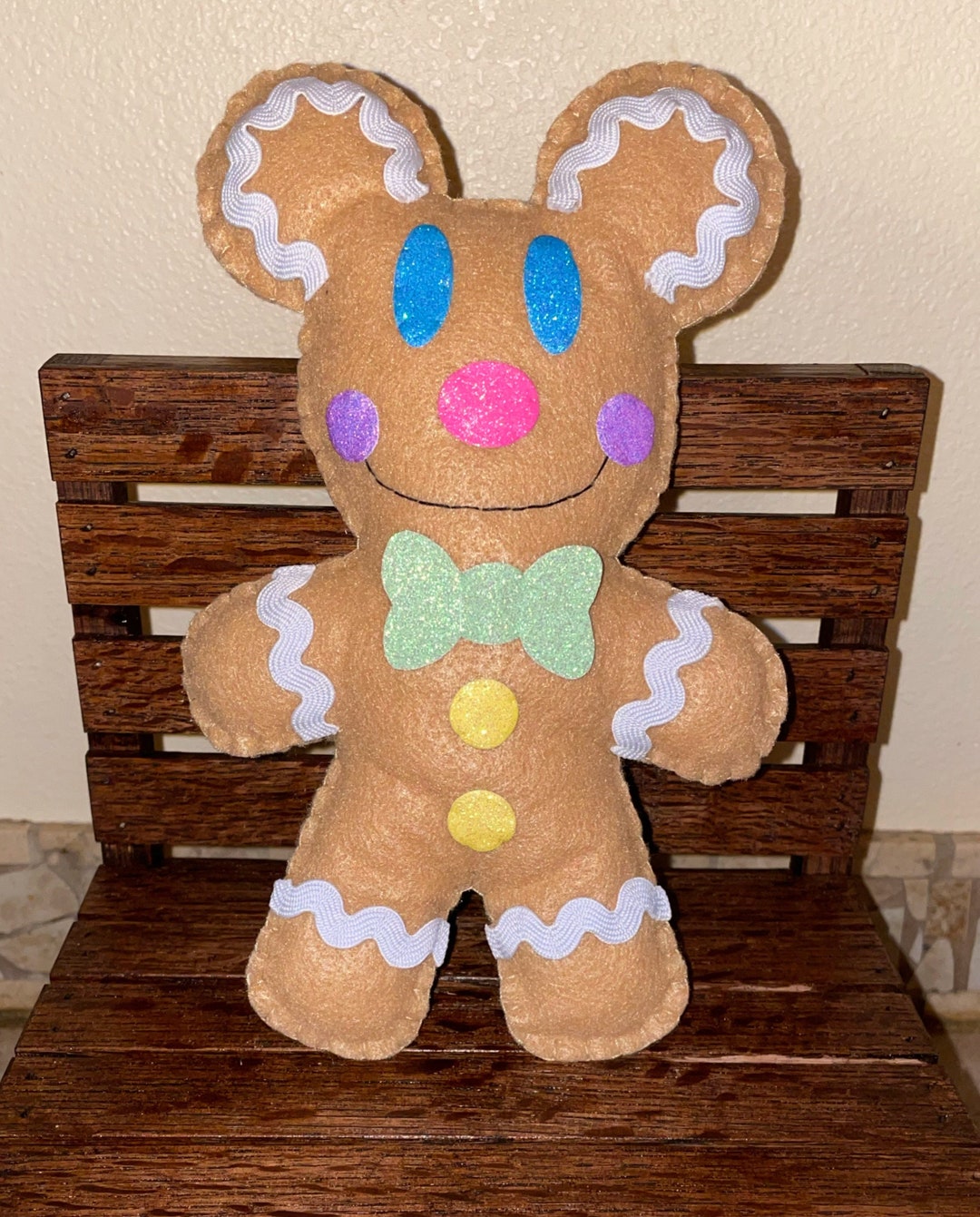 Disney Mickey Mouse Pastel Christmas Gingerbread Decor - Etsy