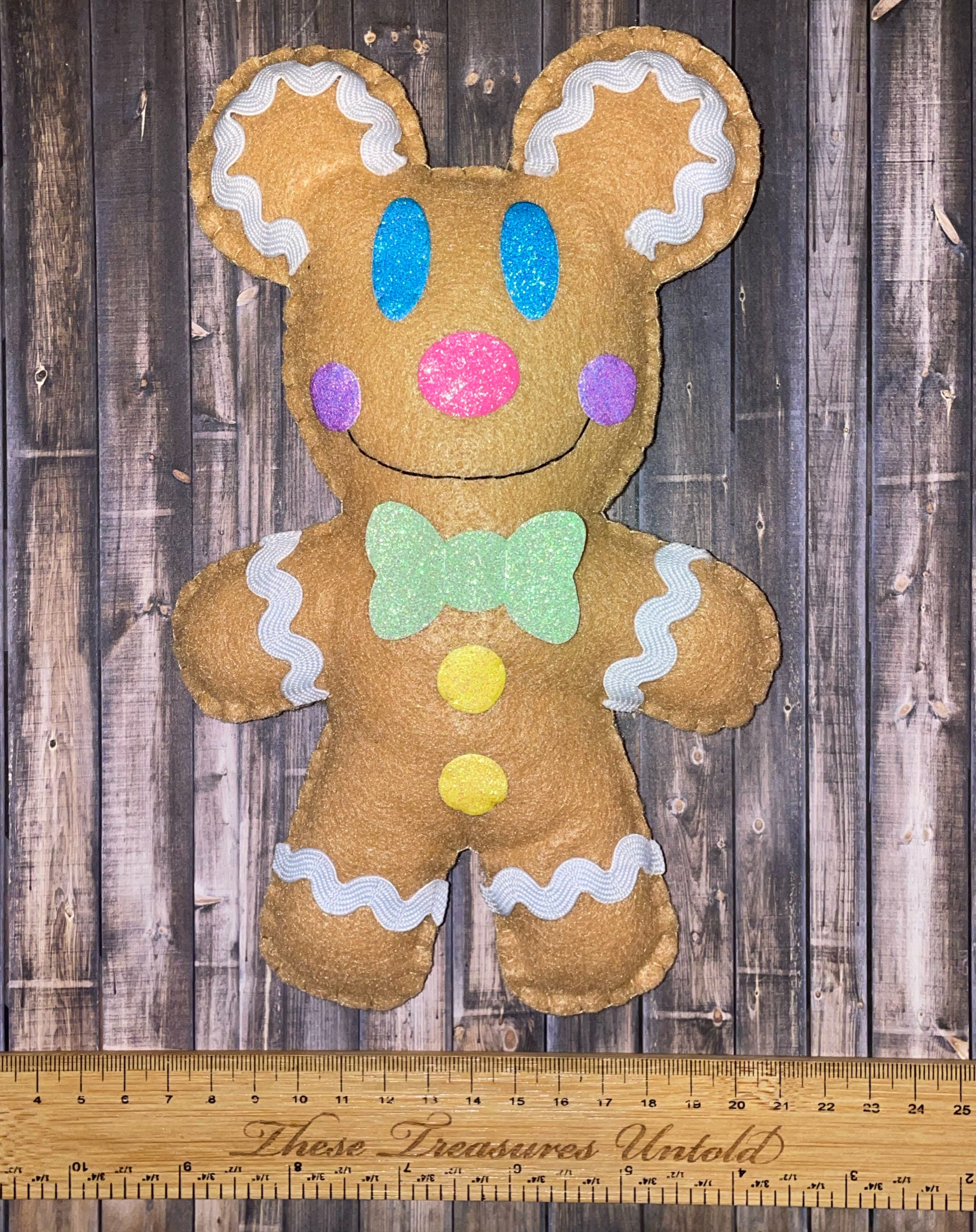 Disney Mickey Mouse Pastel Christmas Gingerbread Decor - Etsy