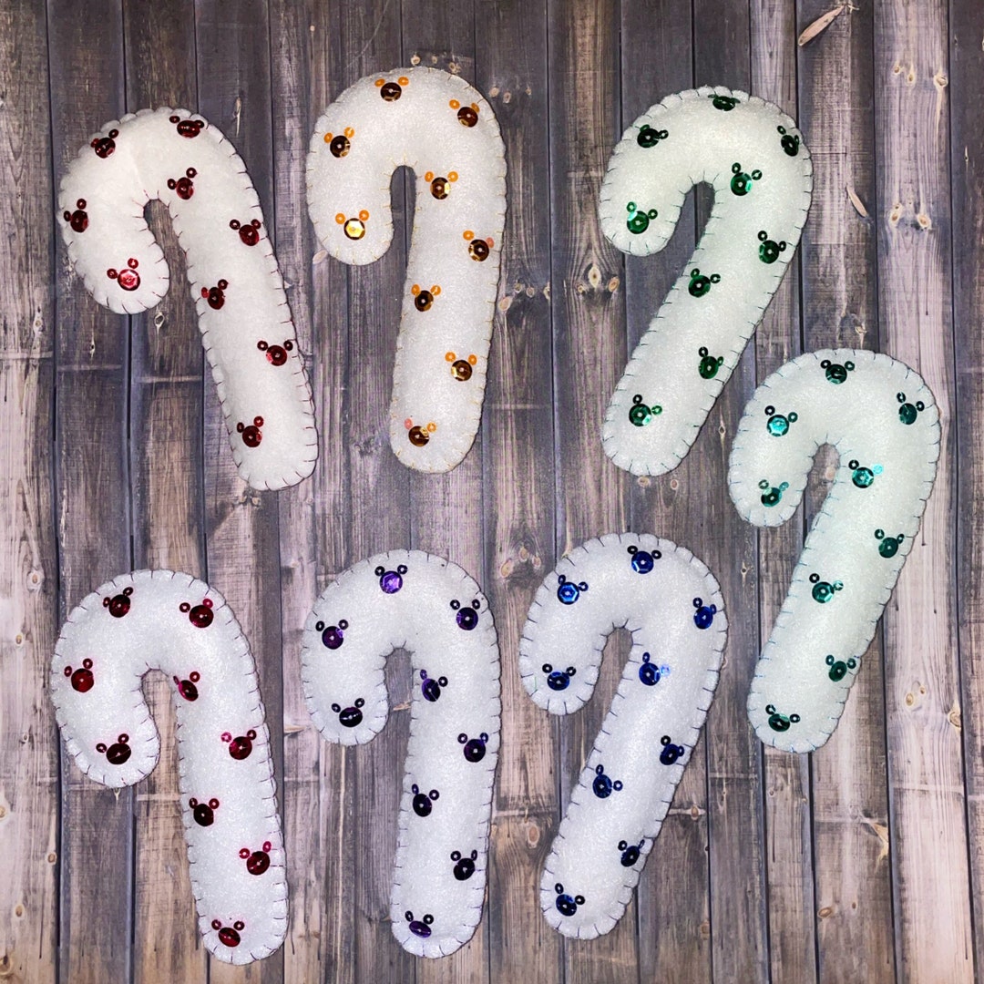 Disney Christmas Mickey Mouse Inspired Candy Cane Home Decor - Etsy