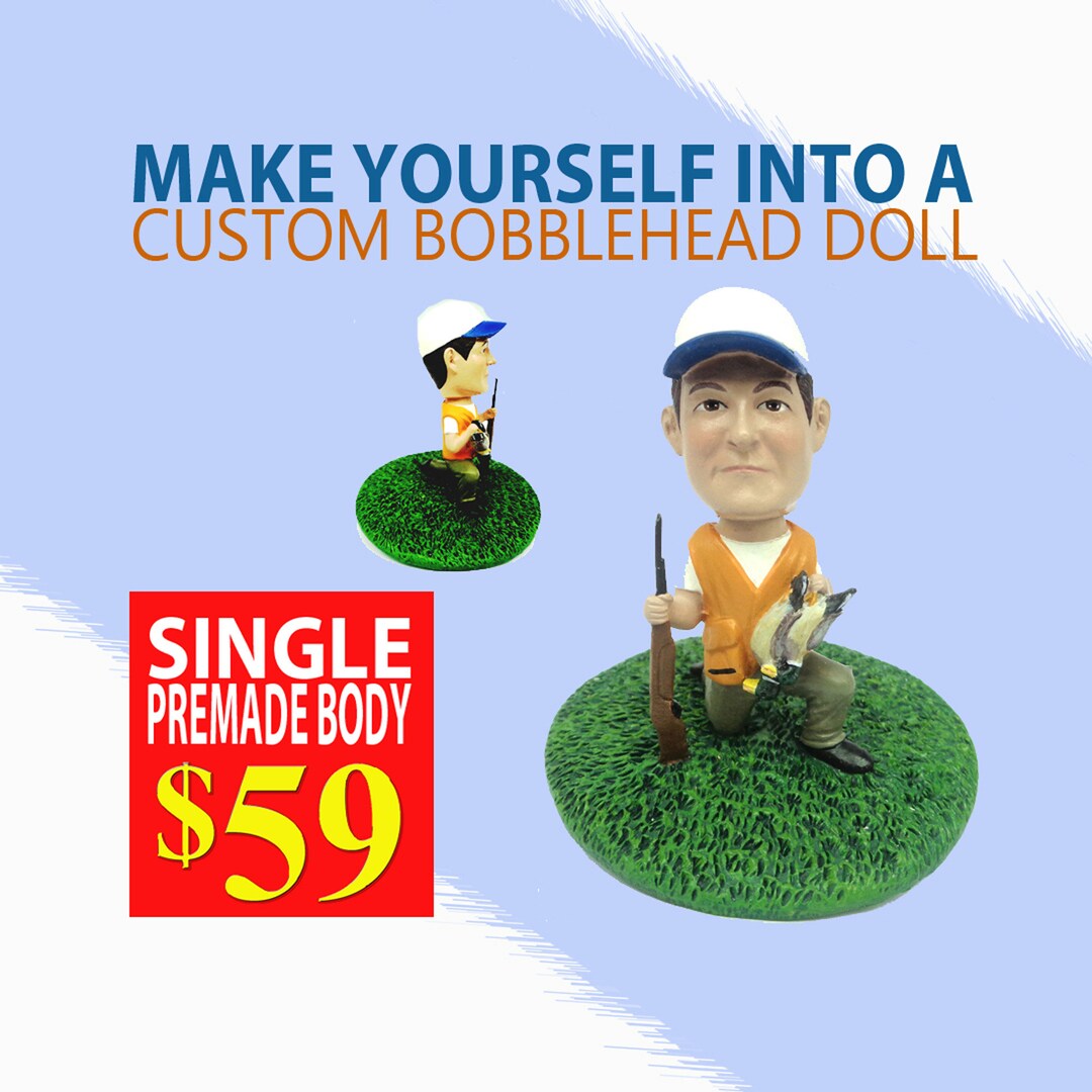 Duck Hunter Male Bobblehead Hunter Custom Bobblehead 7 Inch Pre-made ...