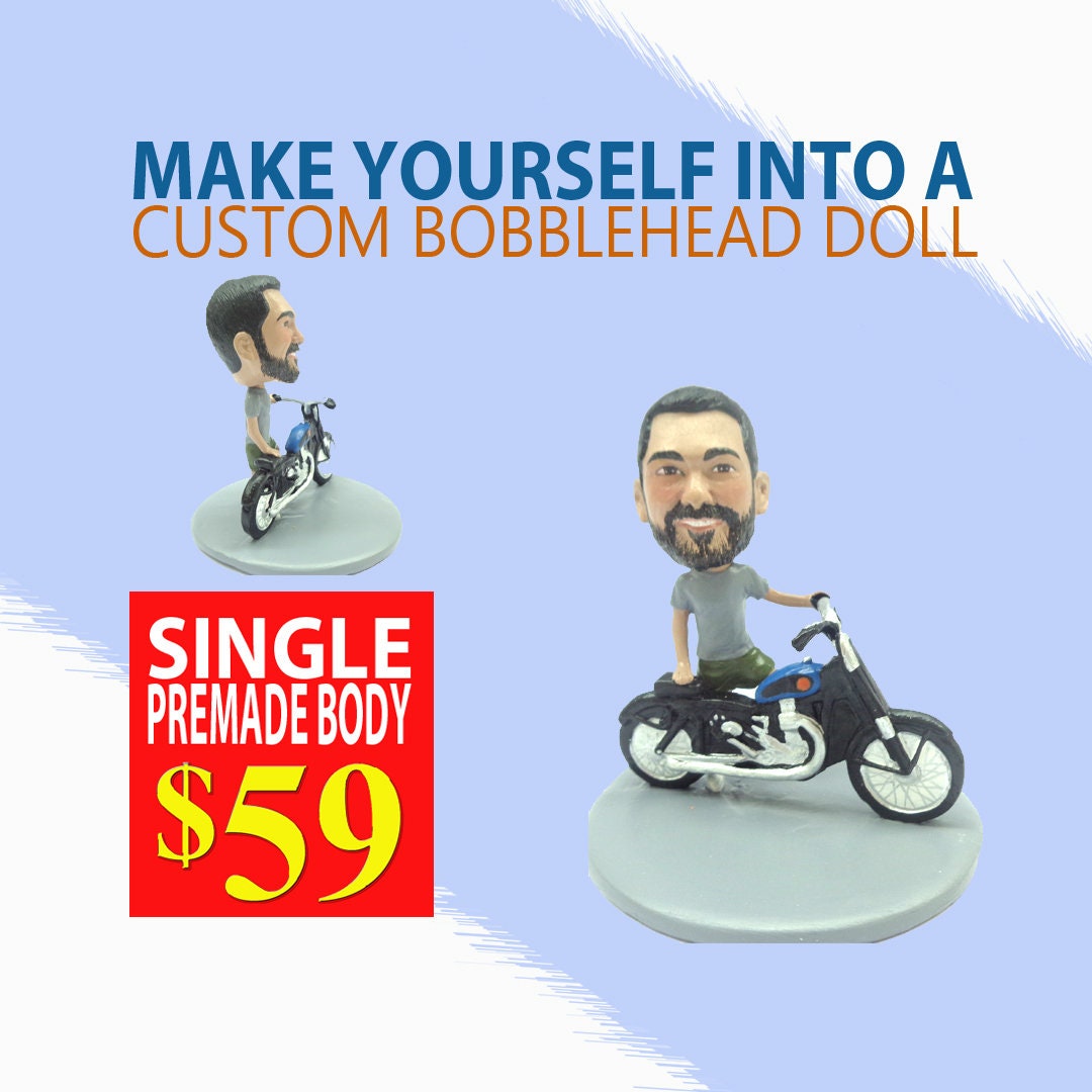 Motorcycle Bobblehead Custom Bobblehead 7 Inch Pre-made Body ...