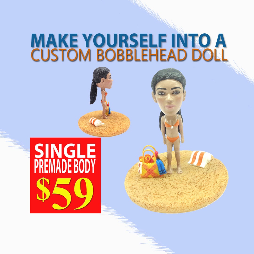 Girl at Beach Bobblehead Bathing Suit Custom Bobblehead 7 - Etsy