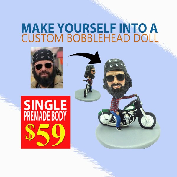 Motorcycle Bobblehead - Etsy